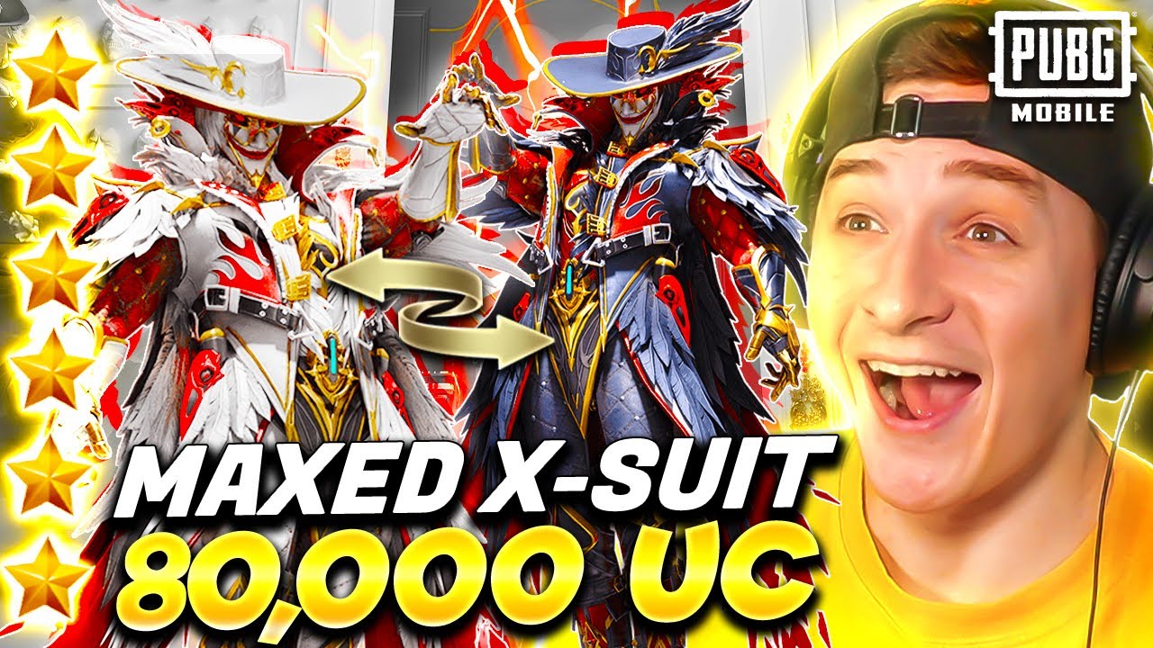 MAXED ARCANE JESTER X-SUIT WHITE & BLACK ($80,000 UC) PUBG MOBILE - YouTube