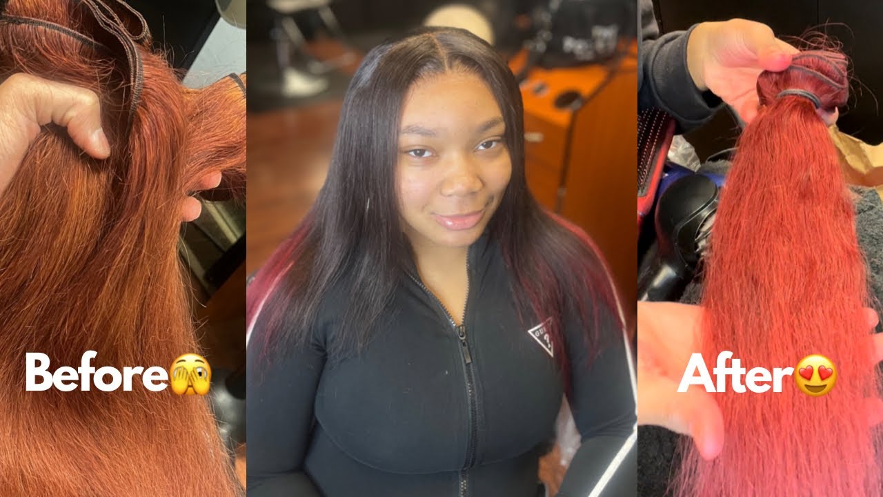 HOW TO: GO FROM GINGER TO RED USING MY COLOR CORRECT MOTHOD + CLOSURE ...