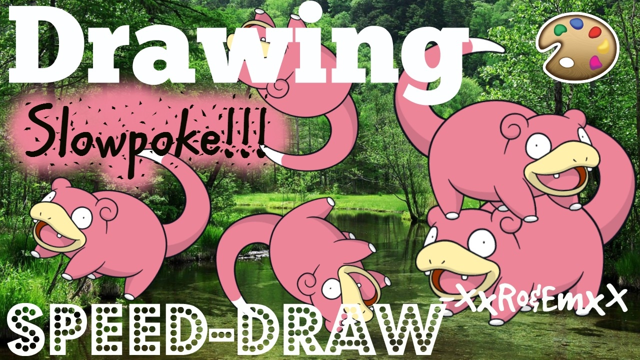 Drawing Slowpoke!!! - YouTube