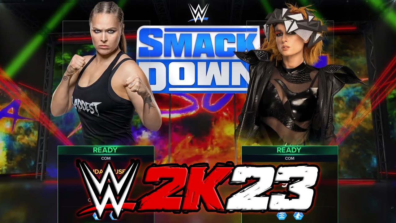 WWE 2K23 SmackDown Women's Championship Ronda Rousey vs Becky Lynch ...