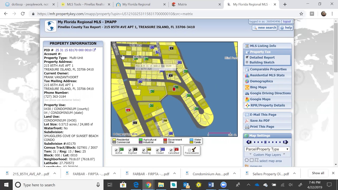 Downloading the MLS Sheet and Public Record - YouTube