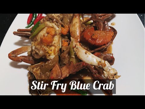 Stir Fry Blue Crab - YouTube