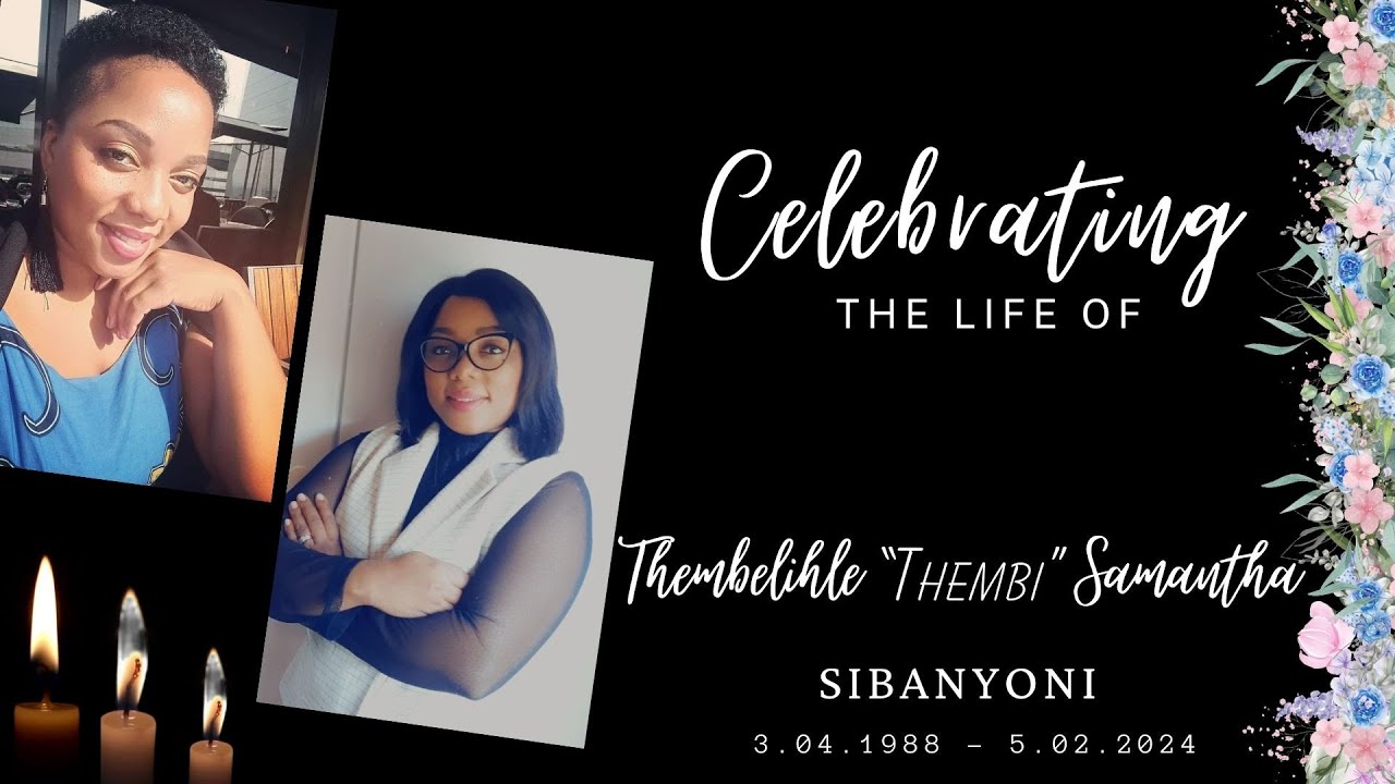 Memorial service of Thembi Sibanyoni - YouTube