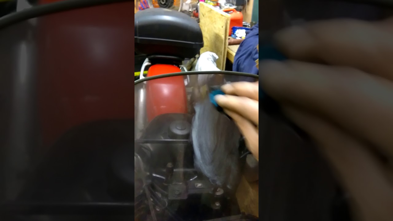 Motorcycle screen restoration - YouTube