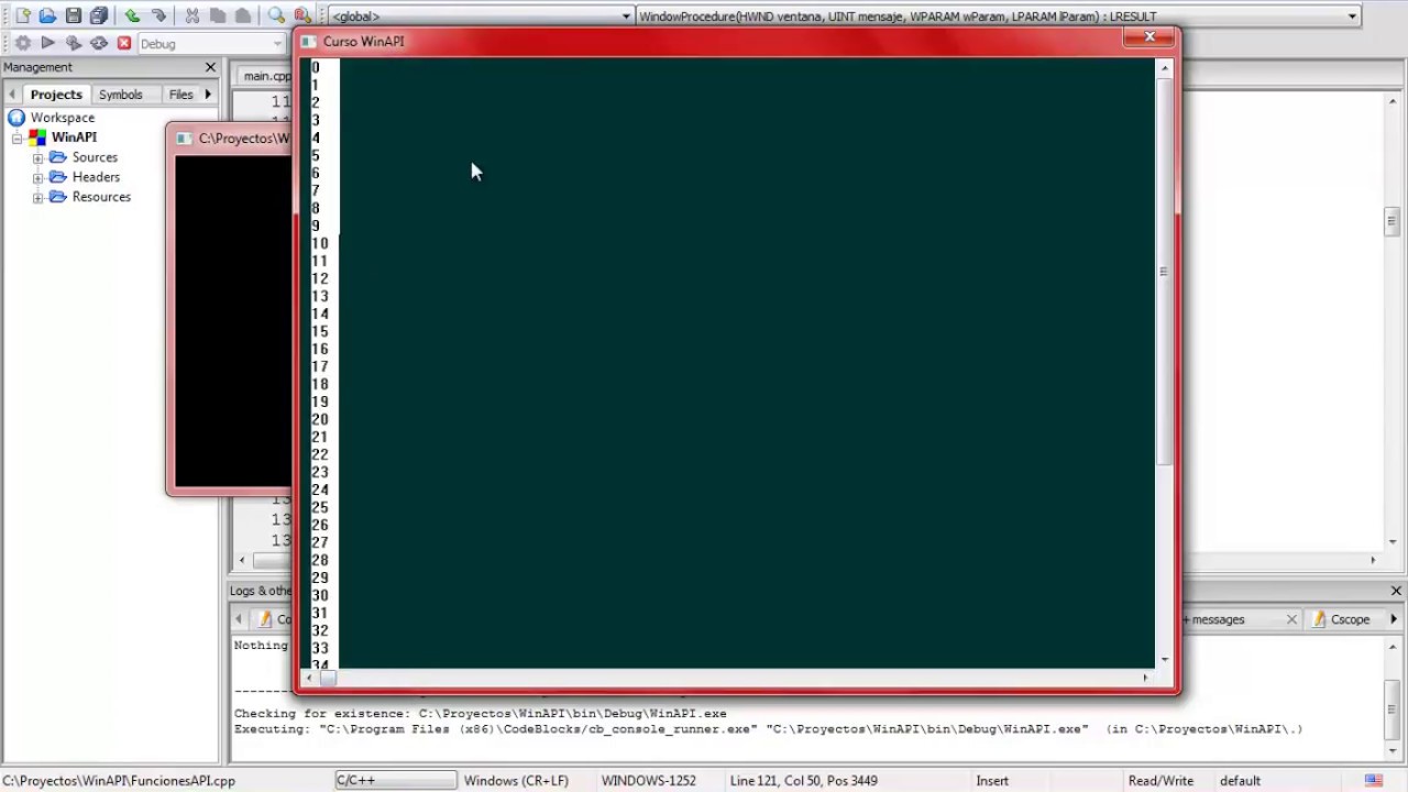 Introducción a WINAPI, Clase 36: Barra de Desplazamiento Horizontal (ScrollBar)) - YouTube