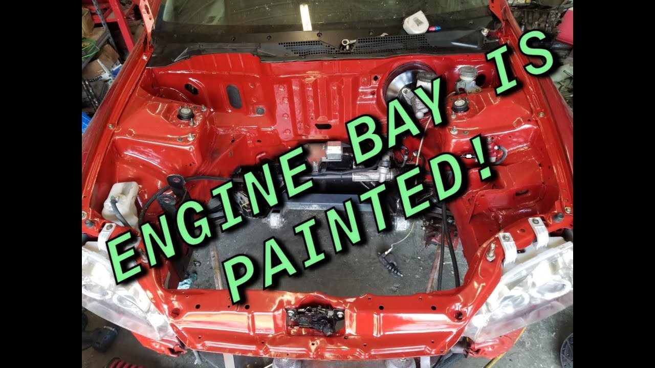 K24a2 Turbo EG Civic gets the engine bay painted! - YouTube
