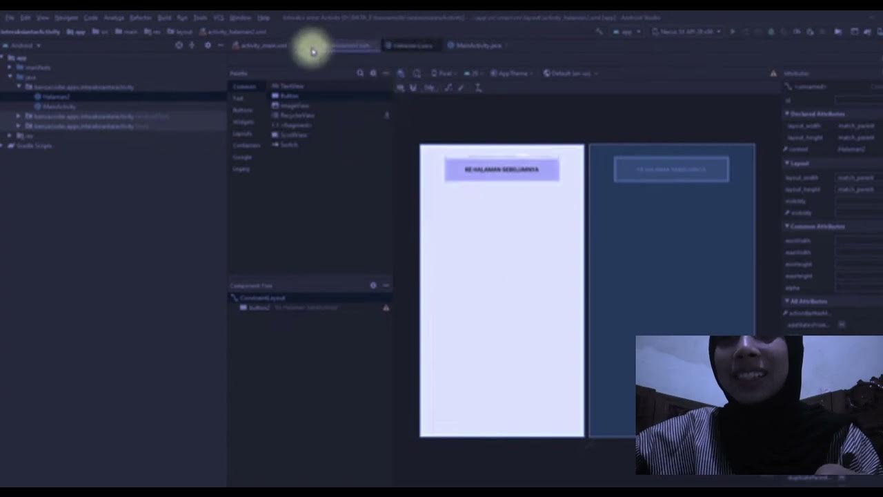 Membuat aplikasi sederhana menggunakan android studio - YouTube