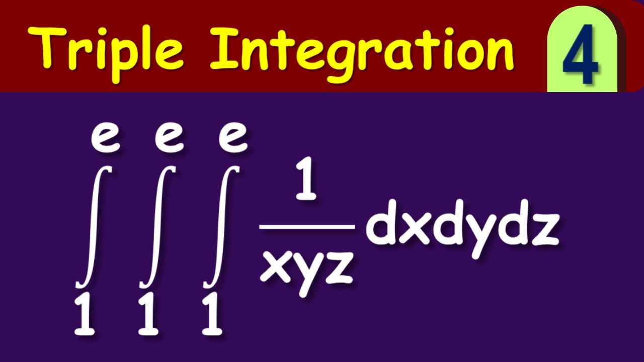 Triple Integration | Lecture 4 | Example - YouTube