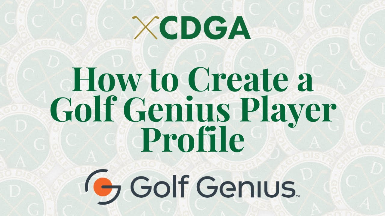 How to Create a Golf Genius Player Profile - YouTube
