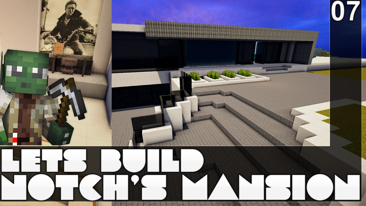 Notch's LA Mansion | Minecraft Let's Build | E07 - YouTube