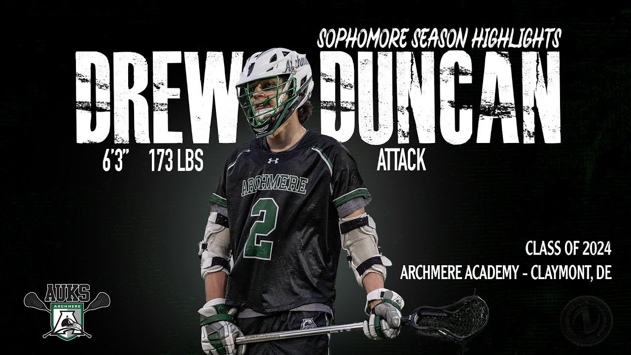 Drew Duncan Sophomore Highlights, Archmere Academy - YouTube