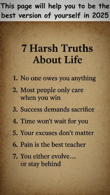 7 Harsh Truths About Life 🖤 Follow For More - YouTube