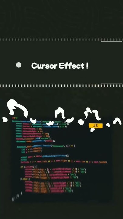 Cursor Effect Using Html Css And Javascript Css Javascript Shorts 3249