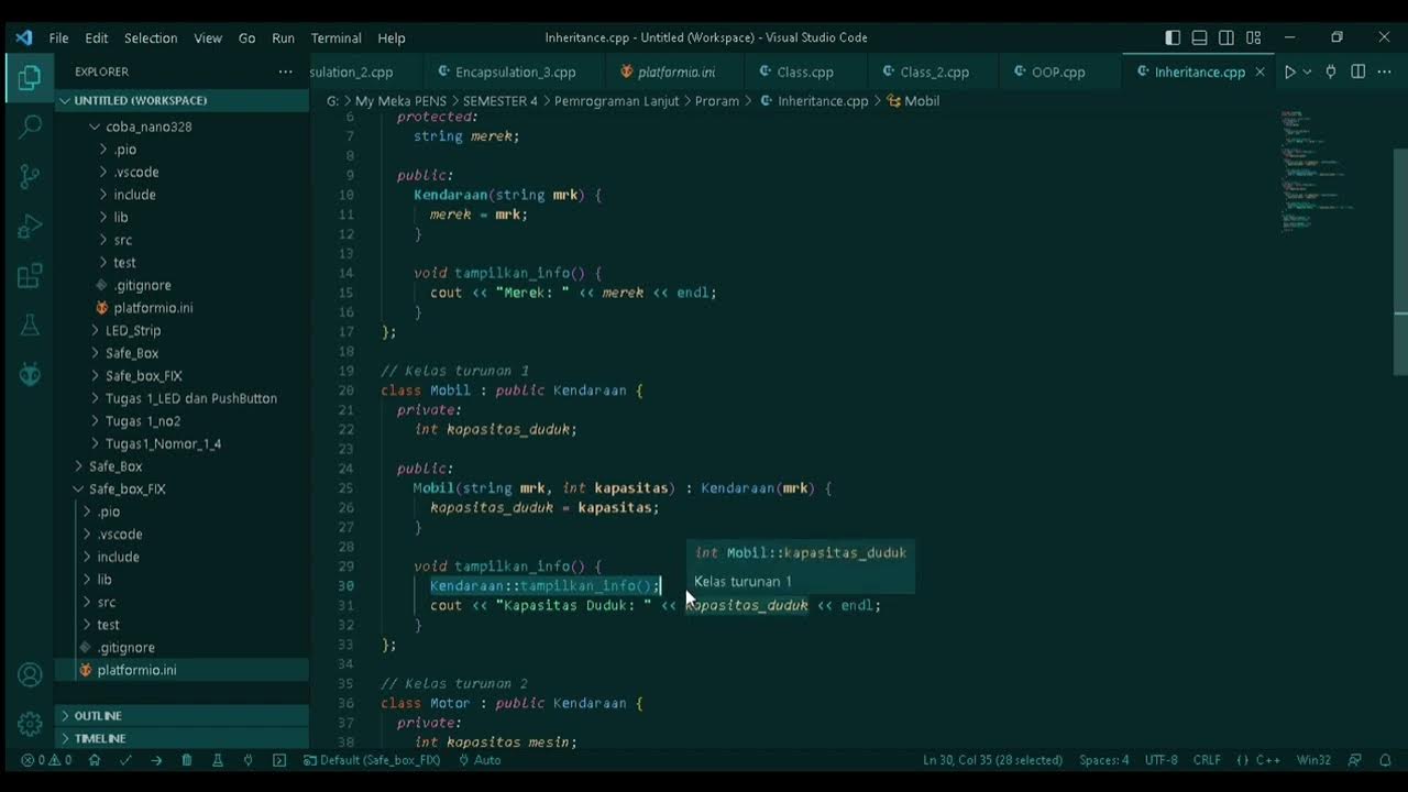 Pemrograman Lanjutan-OOP Inheritance - YouTube