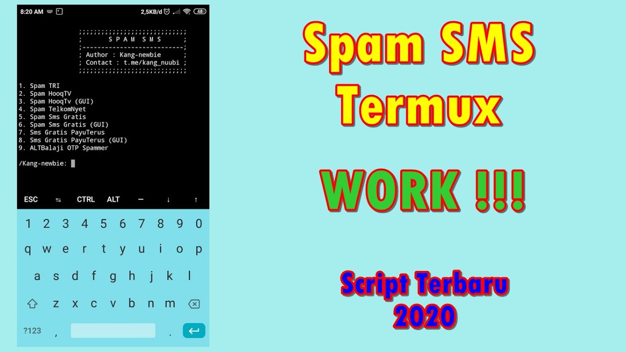 Terbaru! Cara Spam SMS via Termux Unlimited Work (All Operator) - YouTube