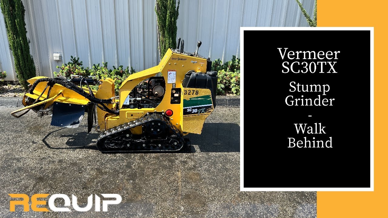 Vermeer SC30TX Stump Grinder - Walk Behind - YouTube