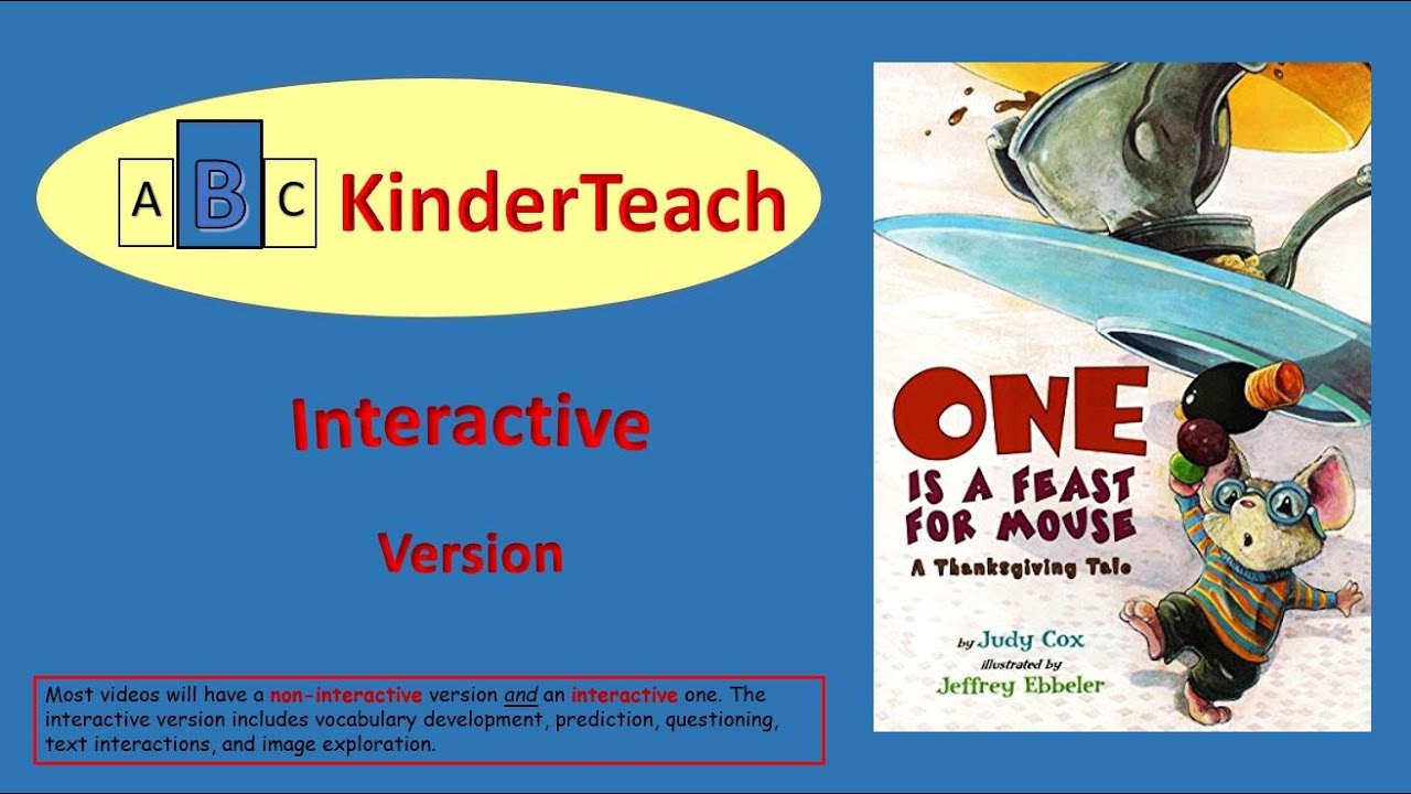 One is a Feast for Mouse: A Thanksgiving Tale - Interactive Read Aloud ...