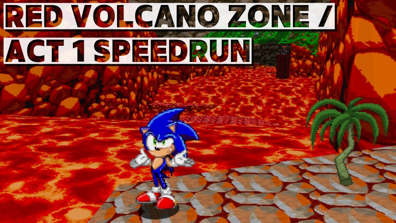 An Average Speedrun of RED VOLCANO ZONE ACT 1 (with X Sonic) - YouTube