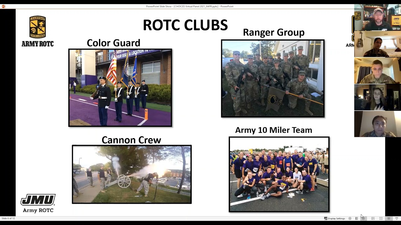 JMU Army ROTC Information Panel 6 April 2021 - YouTube