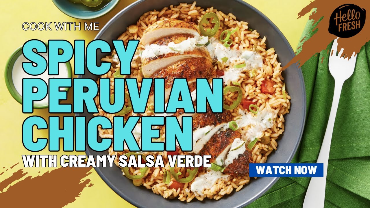 HelloFresh Spicy Peruvian Chicken Recipe *ASMR Cooking* - YouTube