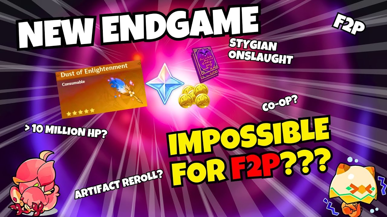 NEW ENDGAME & ARTIFACT REROLLS!!! Genshin's Stygian Onslaught/Dust of ...