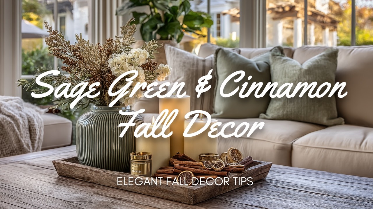 🍂 10 Elegant Fall Decor Tips Using Sage Green & Cinnamon - YouTube