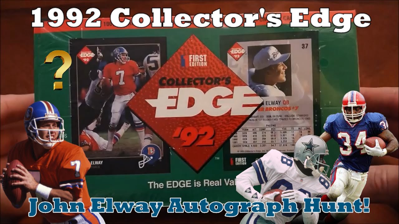 Elway Autograph Hunt In 1992 Collector's Edge! - YouTube