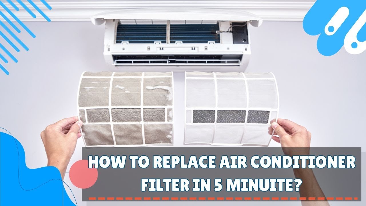 How to replace air conditioner filter in 5 minuite? - YouTube
