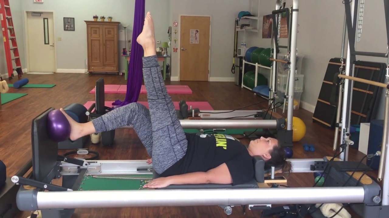 Foot Work With Jump Board and Pilates Ball - YouTube
