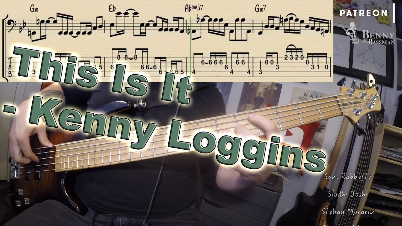 Kenny Loggins - This Is It [BASS COVER] - with notation and tabs - YouTube
