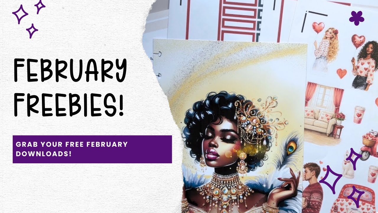 Plan With Me 💕 | February planner Freebies & Perks - Free Stickers ...