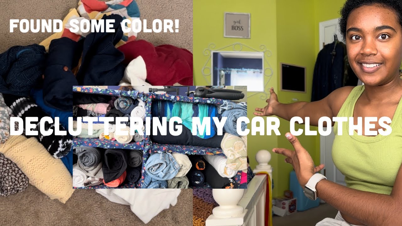 Reorganizing my car closet, What clothes I have in my car, finding my ...