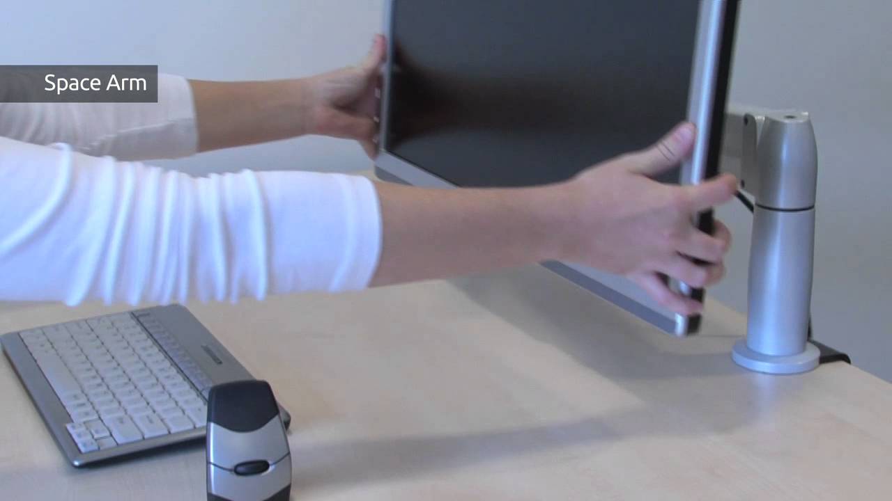 BakkerElkhuizen Monitor Arm Space Arm - YouTube
