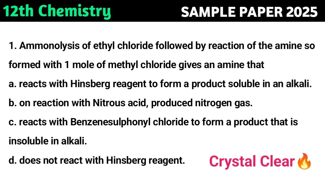 Ammonolysis of ethyl chloride followed by reaction of the amine so ...