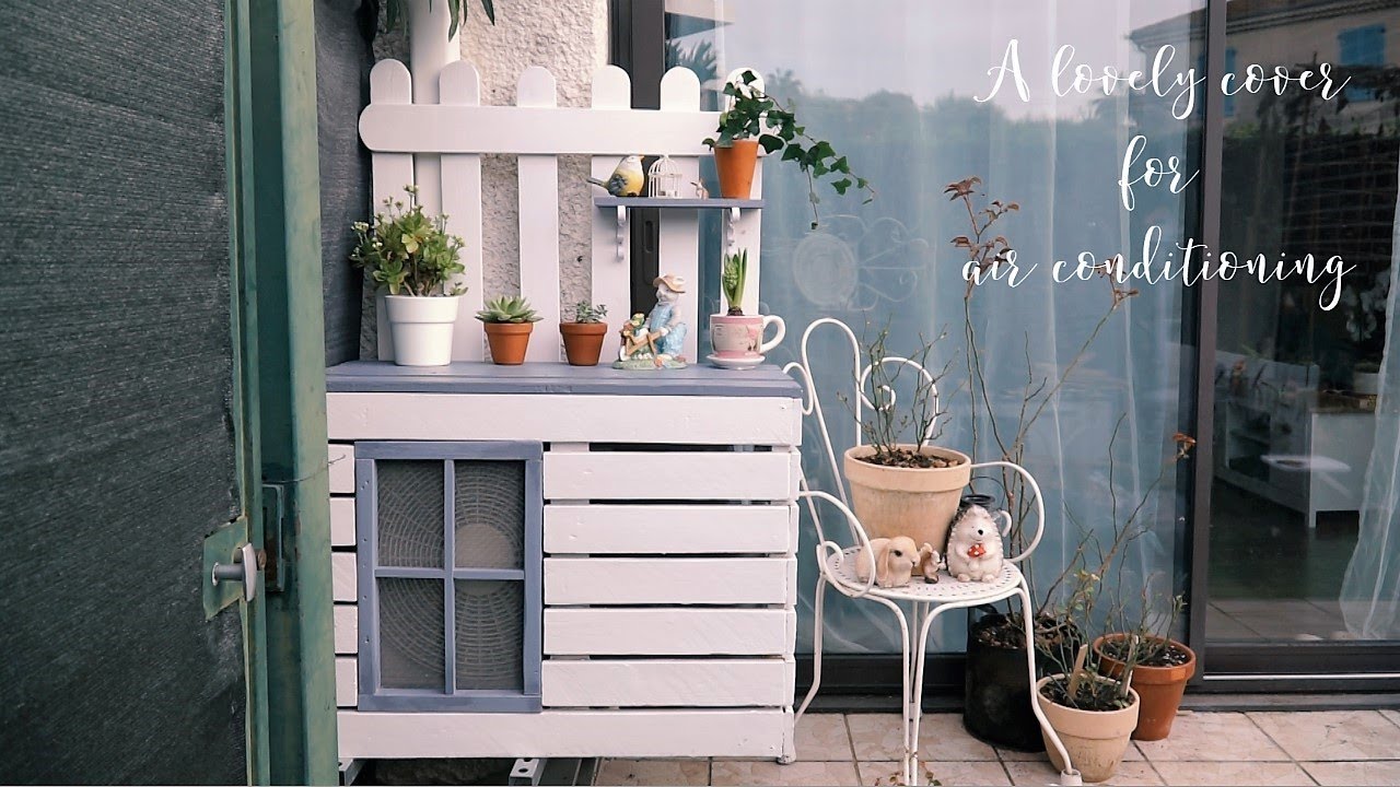 DIY Air conditioning cover | DIY from old pallets - YouTube