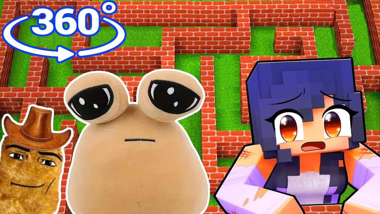 APHMAU SURVIVE In POU & Gedagedigedagedago MAZE - Minecraft 360° - YouTube