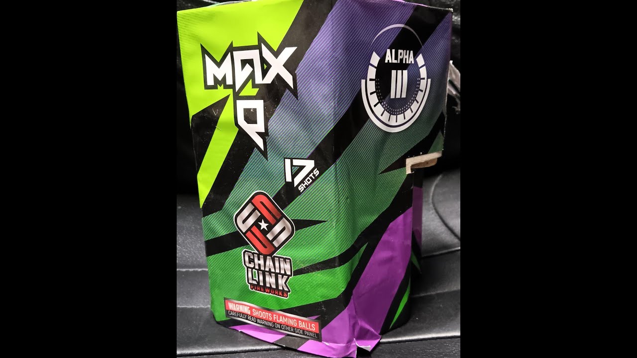 MAX Q ALPHA THREE (CHAIN LINK FIREWORK) 17 SHOT 200 GRAM - YouTube