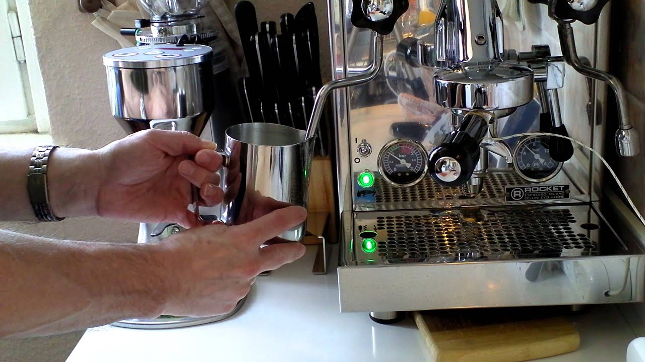 Milk steaming on Cellini Evo2 - YouTube