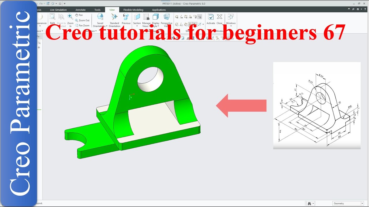 Creo parametric tutorials for beginners|creo|proE|tutorial-67 - YouTube