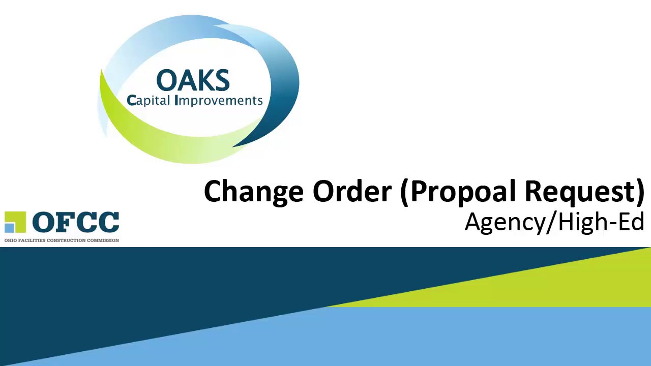 Change Order- Proposal Request - YouTube