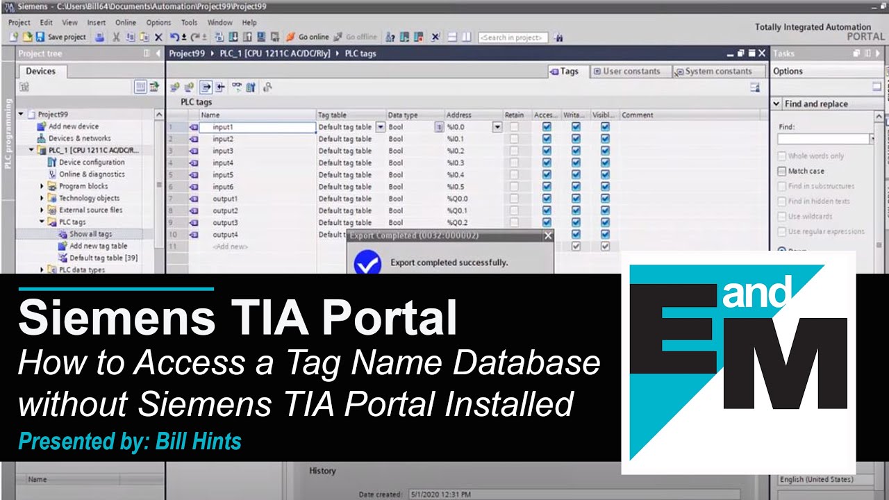 Siemens | How to Access a Tag Name Database without Siemens TIA Portal ...