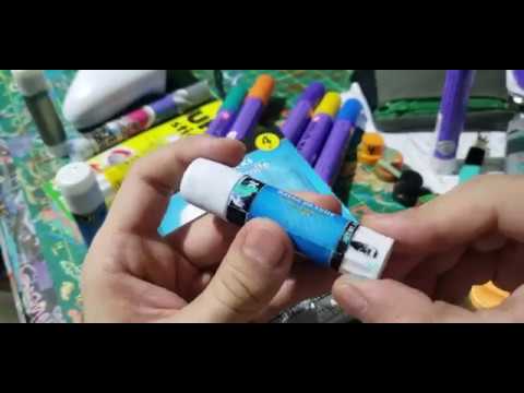 Replace GLUE with PAINT!! Sakura glue stick solid markers ^__^!! - YouTube