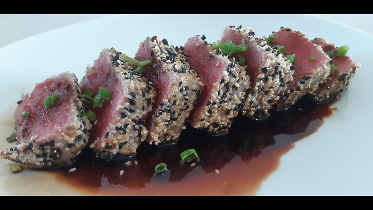Atum Com Crosta de Gergelim e Molho Teriyaki - Aula Completa - YouTube