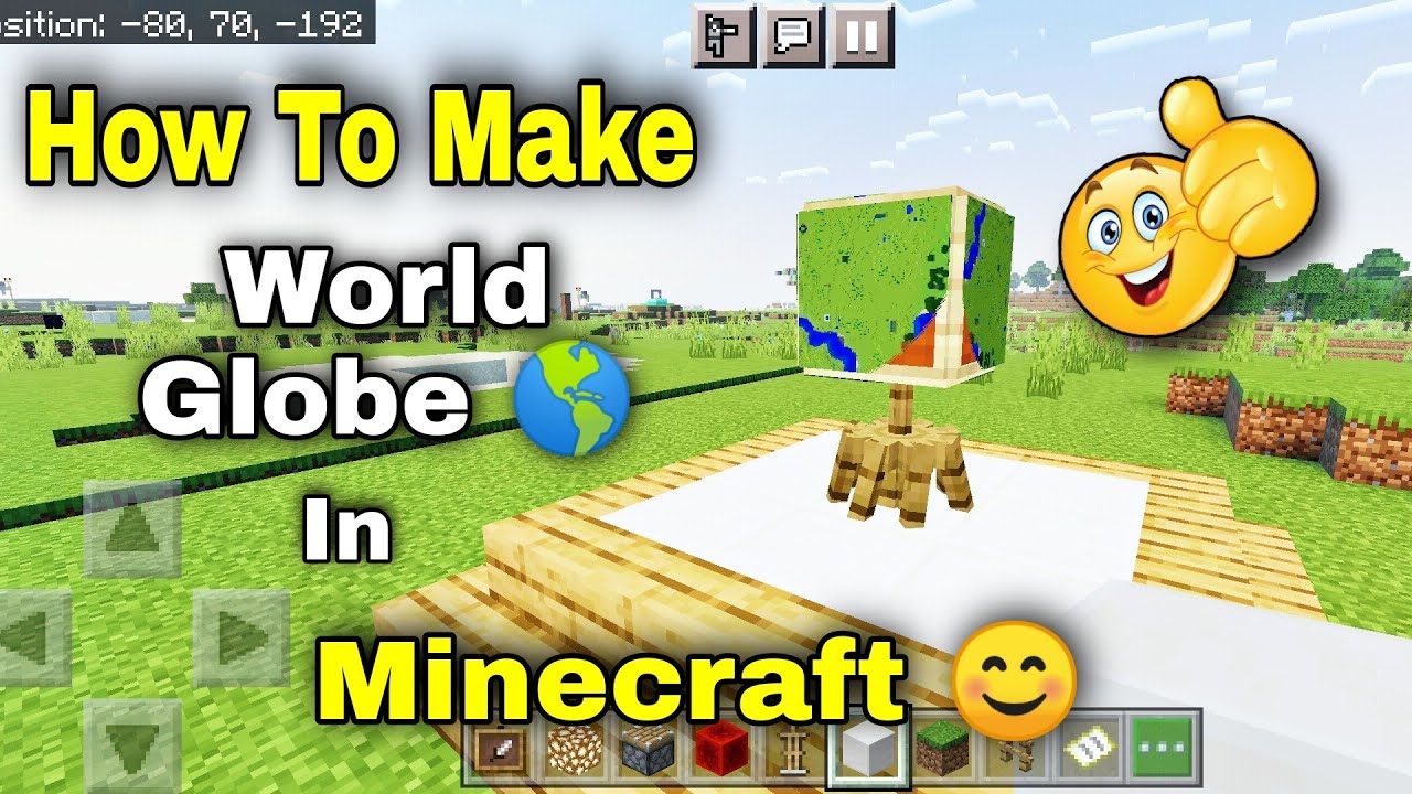 Make World Globe In Minecraft PE ☺️ - YouTube
