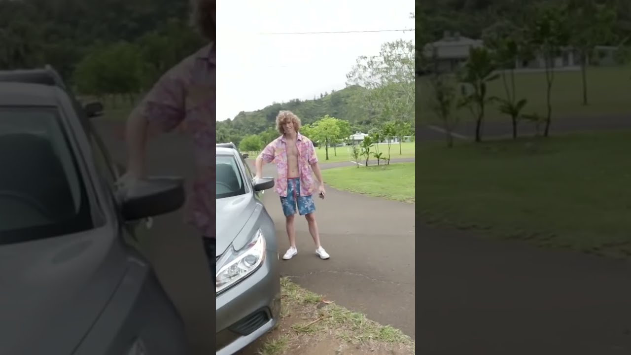 Danny Duncan accidentally crashing a rental car - YouTube