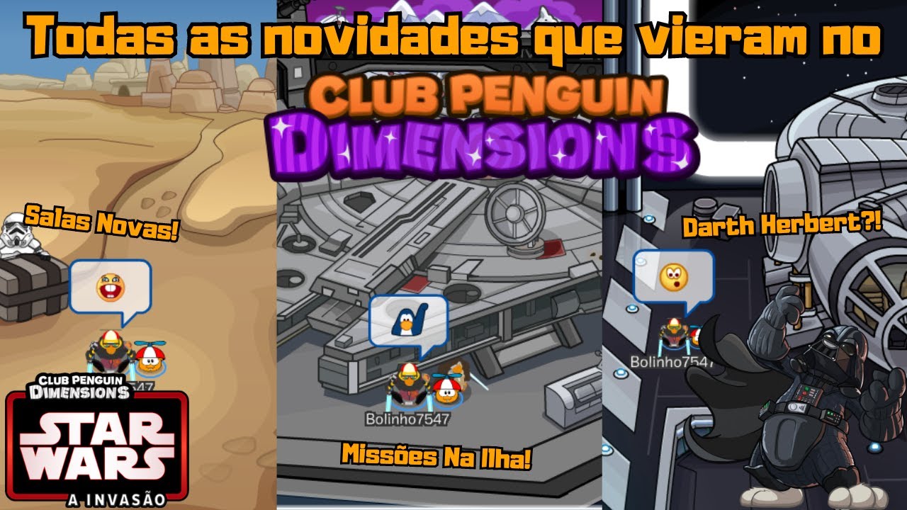 Mostrando tudo que há de novo na Nova Festa do Club Penguin Dimensions ...