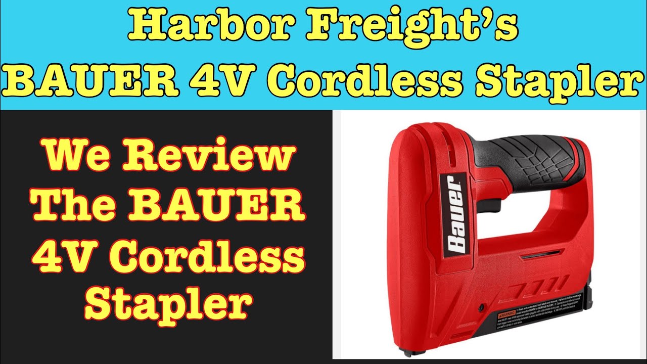Harbor Freight BAUER Cordless Stapler Review - YouTube