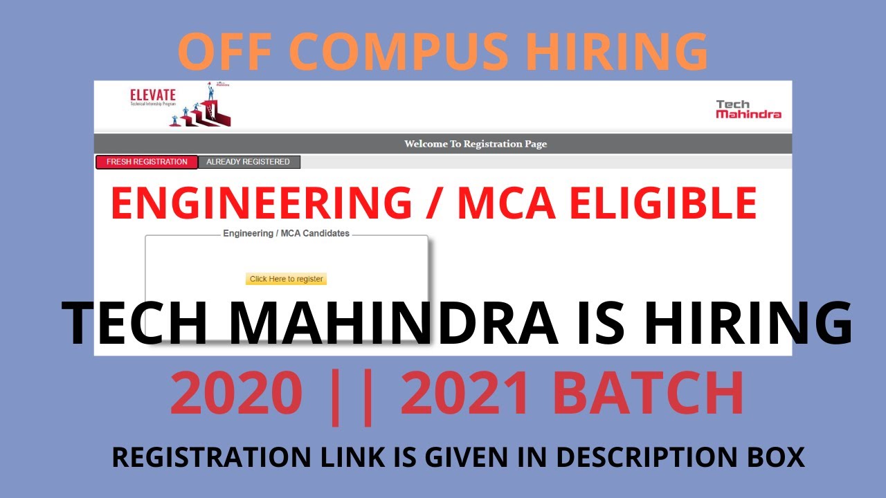 Tech Mahindra Recruitment For 2020 | 2021 || Step-by-Step Fill ...