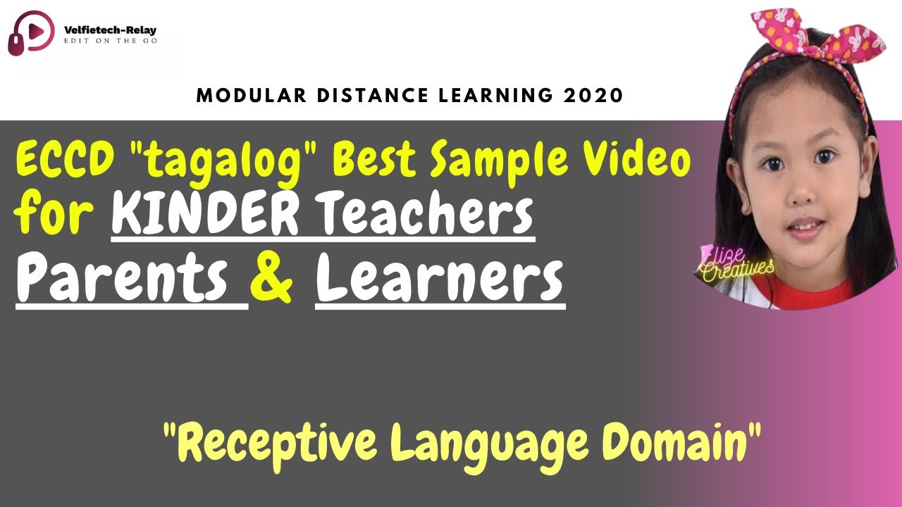 ECCD - TAGALOG 2020 "RECEPTIVE LANGUAGE DOMAIN" - YouTube
