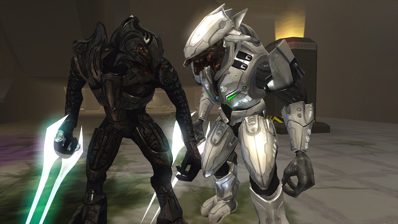 The Arbiter and Shipmaster VS. Halo 1 Flood - YouTube